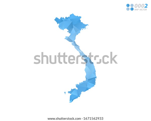 Vector Vietnam Map Blue Polygon Triangle 库存矢量图（免版税）1671562933 ...