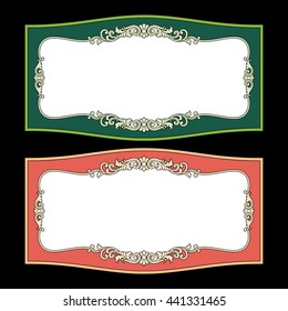 Vector Vintage Border Frame Logo Engraving Stock Vector (Royalty Free ...