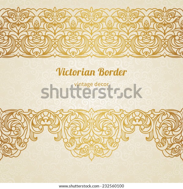 Vector Vintage Border Victorian Style Ornate Stock Vector (Royalty Free ...