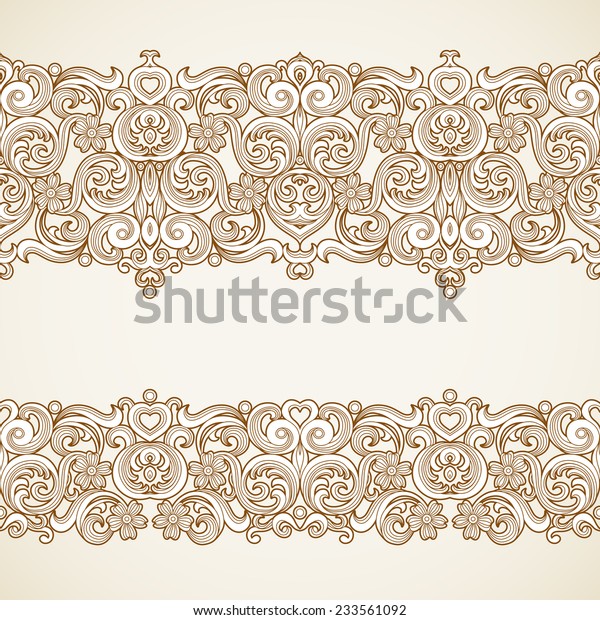 Vector Vintage Borders Victorian Style Ornate Stock Vector (Royalty ...