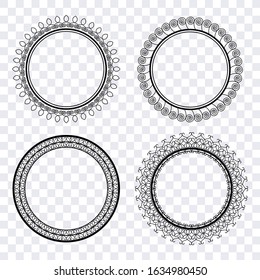 Vector Vintage Circle Frame Design Set Stock Vector (Royalty Free ...