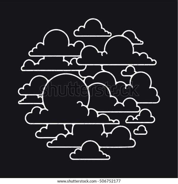 Vector Vintage Clouds Illustration Textures Stock Vector (Royalty Free ...