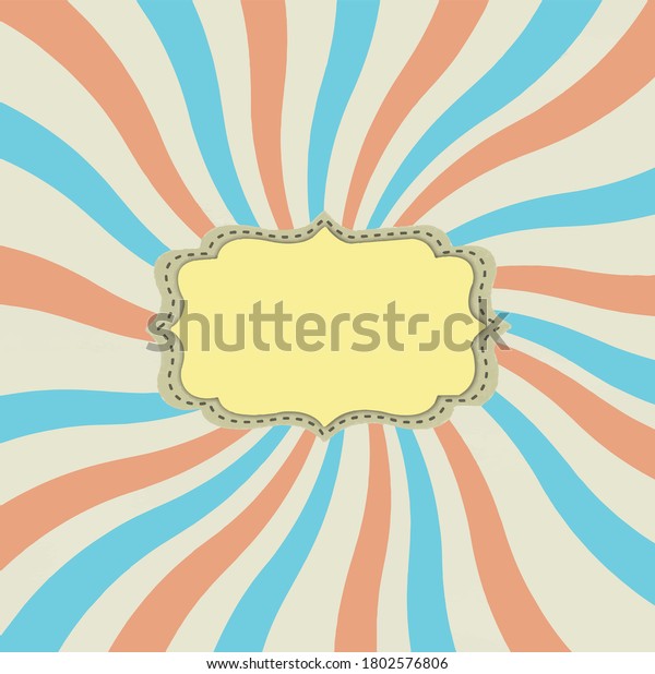 Vector Vintage Colorful Background Label Text Stock Vector (Royalty ...