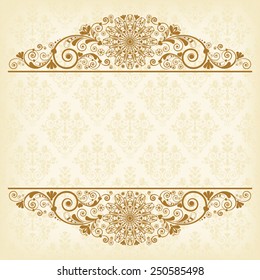 Vector Vintage Floral Background Stock Vector (royalty Free) 250585498