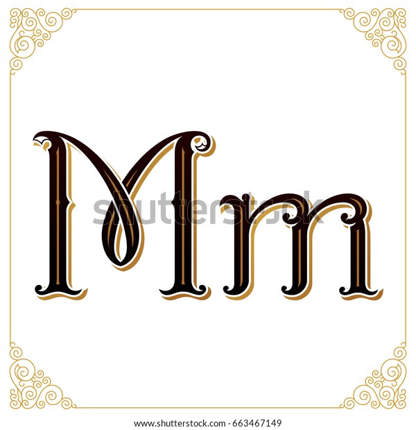 Vector Vintage Font Letter Monogram Calligraphic: vetor stock (livre de ...
