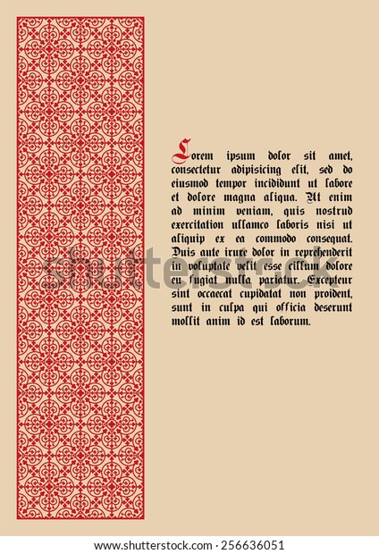 Vector Vintage Frame Template Book Page Stock Vector (Royalty Free ...