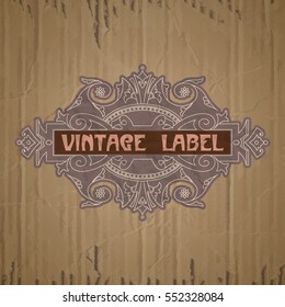 Vector Vintage Items Label Art Nouveau Stock Vector (Royalty Free ...