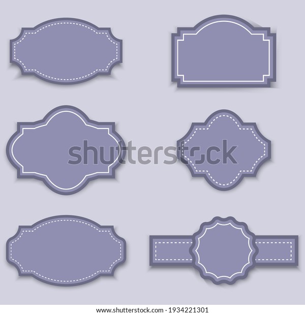 Vector Vintage Label Template Blue Background Stock Vector (Royalty ...