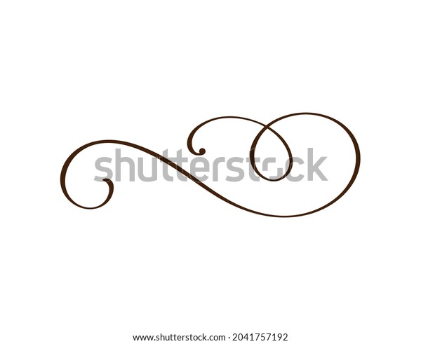Vector Vintage Line Elegant Divider Separator Stock Vector (Royalty ...