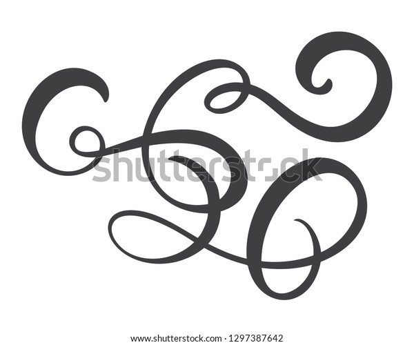 Vector Vintage Line Elegant Dividers Separators Stock Vector (Royalty ...