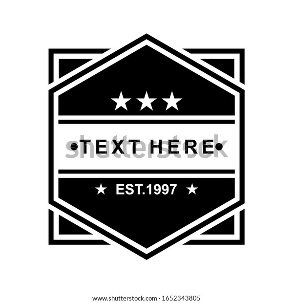 Vector Vintage Logo Black White White Stock Vector (Royalty Free ...