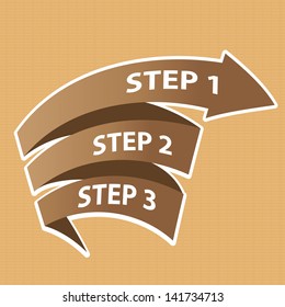 Vector Vintage Paper Progress Ribbon On Stock Vector (Royalty Free ...