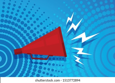 Vector Vintage Poster Retro Megaphone On Stock Vector (Royalty Free ...