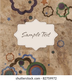 Vector Vintage Scrap Card Stock Vector (Royalty Free) 82759972 ...
