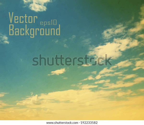 Vector Vintage Sky Retro Design Stock Vector (Royalty Free) 192233582 ...