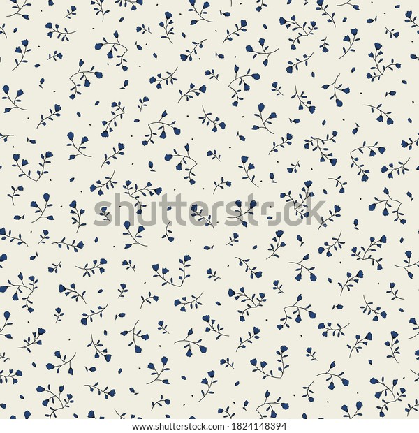 Vector Vintage Small Flower Motif Seamless Stock Vector (Royalty Free ...