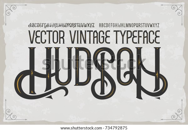 Tipo de vectores Hudson. Fuente vectorial: vector de stock (libre de ...