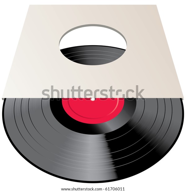 Vector Vintage Vinyl Record Blank Paper Stock Vector (Royalty Free ...