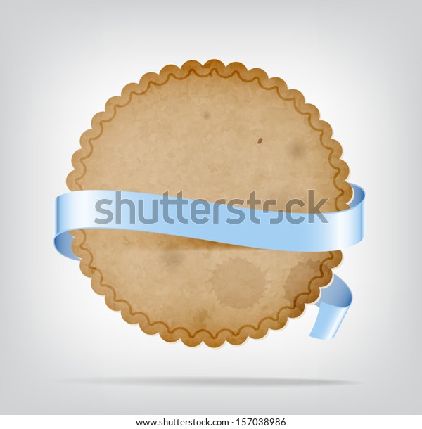 Vector Vintage Worn Round Old Paper Stock Vector (Royalty Free ...