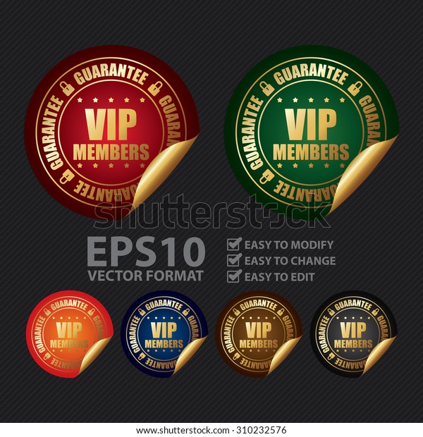Vector Vip Members Guarantee Infographics Peeling Stock Vector (Royalty ...