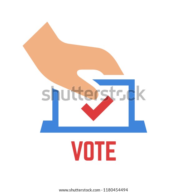 Vector Vote Color Icon Voter Hand Stock Vector (Royalty Free ...