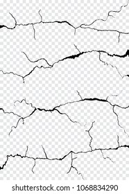 Vector Wall Cracks Isolated Fracture Surface Stock Vector (Royalty Free ...