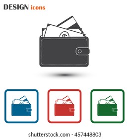 Vector Wallet Card Icon Stock Vector (Royalty Free) 174887831