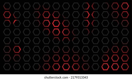 Vector Wallpaper Black Transition Red Hexagons Stock Vector (Royalty ...
