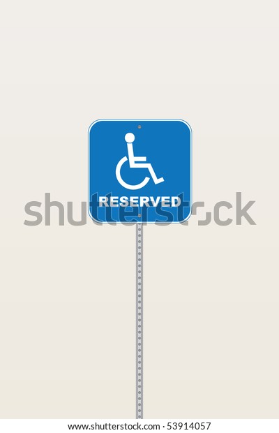 Vector Warning Disabled People Road Sign Stock Vector (Royalty Free ...