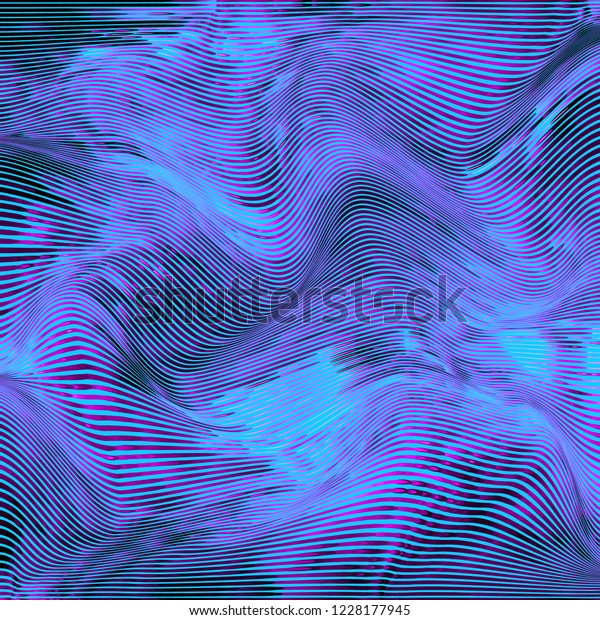 Vector Warped Lines Colorful Background Modern Stock Vector (Royalty ...