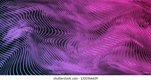 Vector Warped Lines Purple Background Modern Stock Vector (Royalty Free ...
