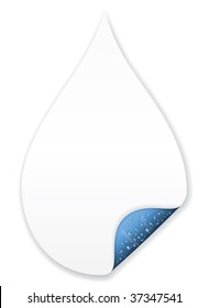 Vector Water Drop Sticker Realistic Dew Stock Vector (Royalty Free ...
