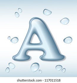 Vector Water Letter Stock Vector (Royalty Free) 117011518