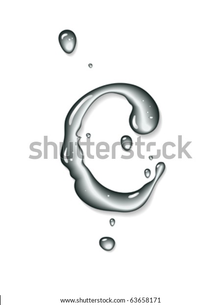 Vector Water Letter C Stock Vector (Royalty Free) 63658171 | Shutterstock