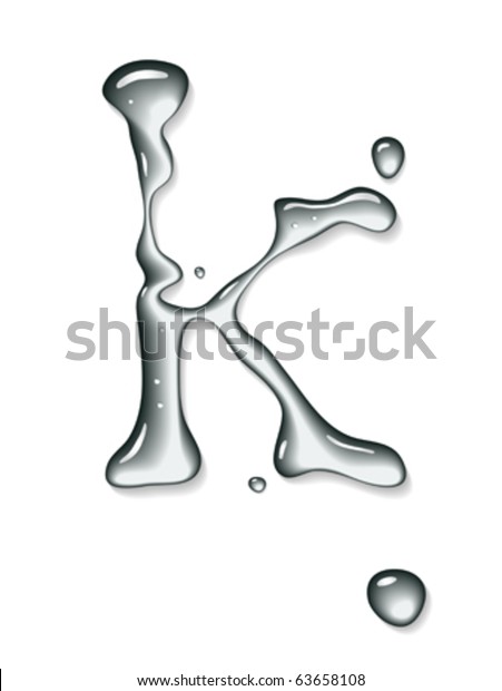 Vector Water Letter K Stock Vector (Royalty Free) 63658108