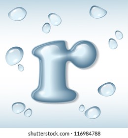 Vector Water Letter R Stock Vector (Royalty Free) 116984788