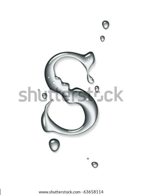 Vector Water Letter S Stock Vector (Royalty Free) 63658114