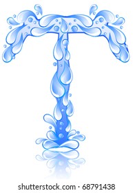 Vector Water Letter T Stock Vector (Royalty Free) 68791438 | Shutterstock