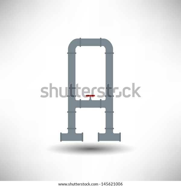 Vector Water Pipe Letter Symbol Stock Vector (Royalty Free) 145621006 ...