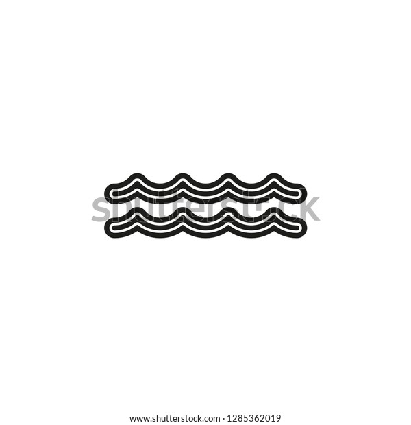 Vector Water Wave River Water Illustration Stock Vector (Royalty Free ...