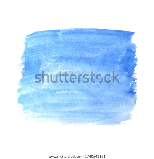 Vector Watercolor Background Blue Smear Isolated Stock Vector (Royalty ...