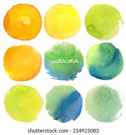 Vector Watercolor Circles Stock Vector (Royalty Free) 214925083 ...