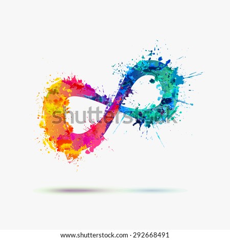 Vector Watercolor Infinity Symbol On White Stock Vector (Royalty Free ...