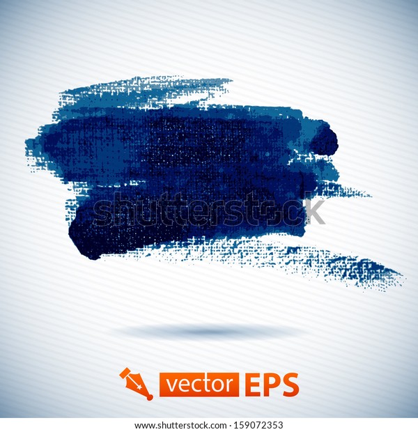 Vector Watercolor Ink Spot Blue Wet Stock Vector (Royalty Free ...