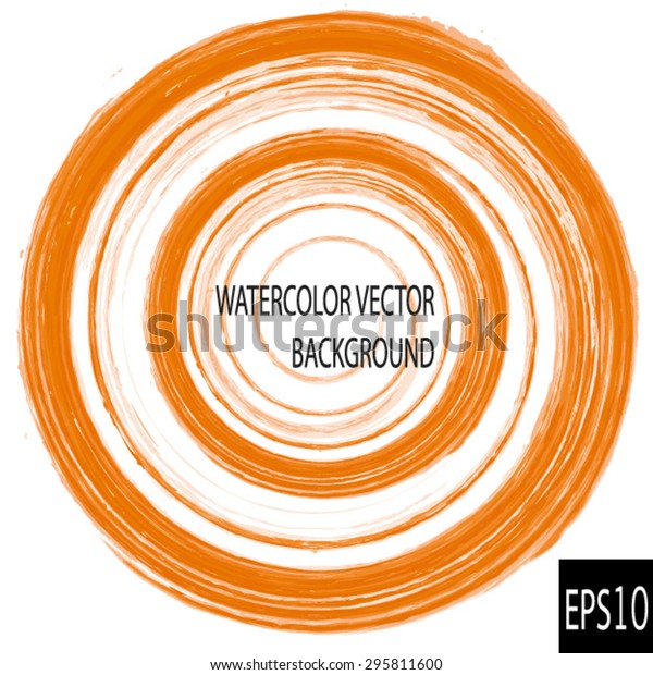 Vector Watercolor Orange Swirl Backgroundvector Abstract Stock Vector ...