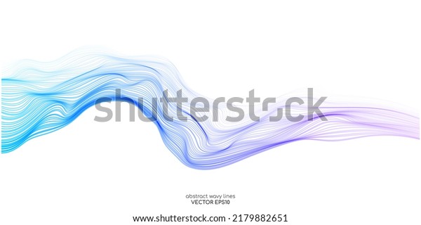 Vector Wave Lines Smooth Flowing Dynamic Stock Vector (Royalty Free ...