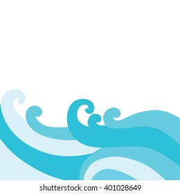 Vector Waves Background Template Stock Vector (Royalty Free) 401028649 ...