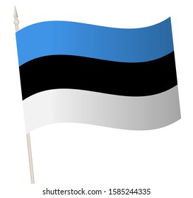 National Flag Estonia Blue Black White Stock Vector (Royalty Free ...