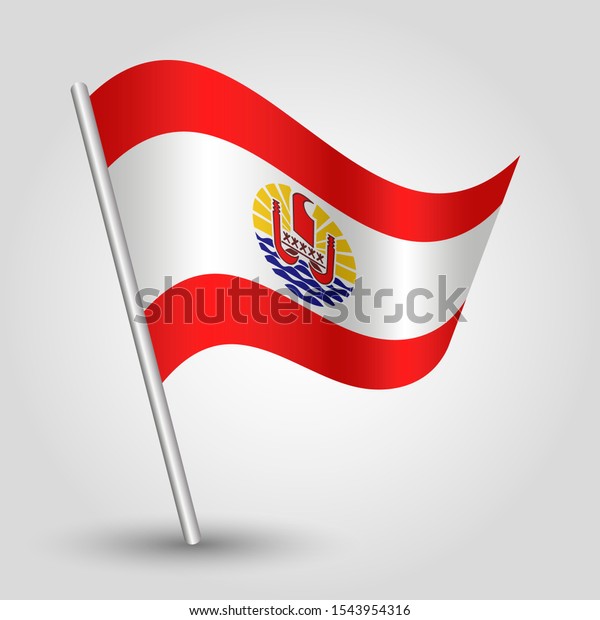 Vector Waving Simple Triangle Polynesian Flag Stock Vector (Royalty ...