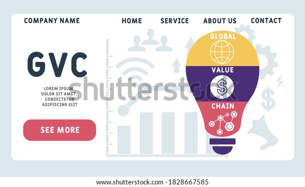 Vector Website Design Template Gvc Global Stock Vector (Royalty Free ...